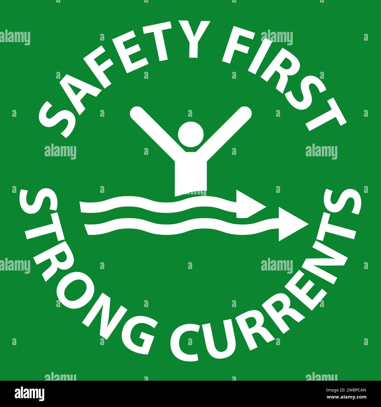 Strong current warning sign Stock Vector Images - Alamy