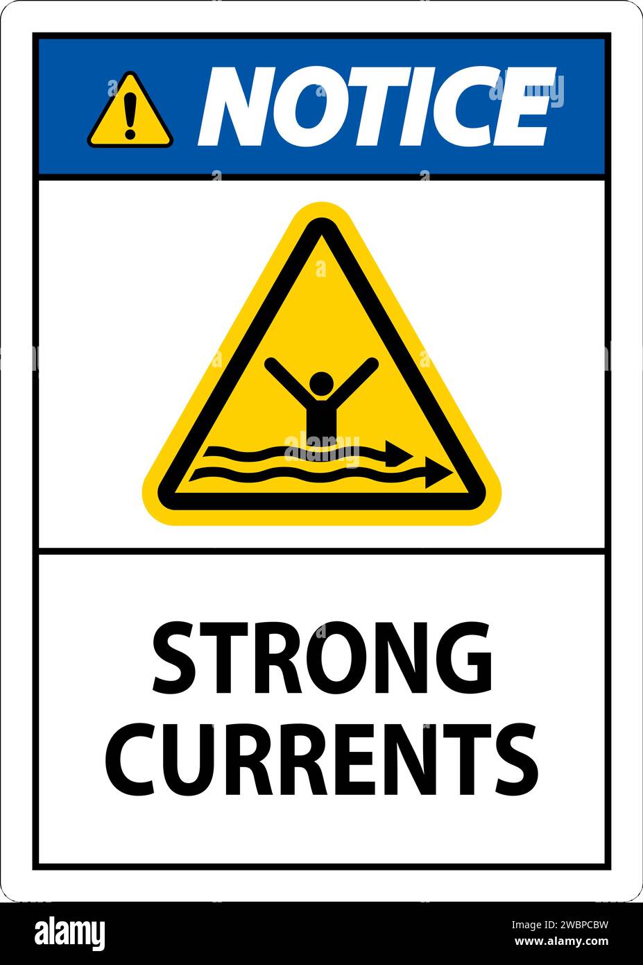 Water Safety Sign Notice - Strong Currents Stock Vector Image & Art - Alamy
