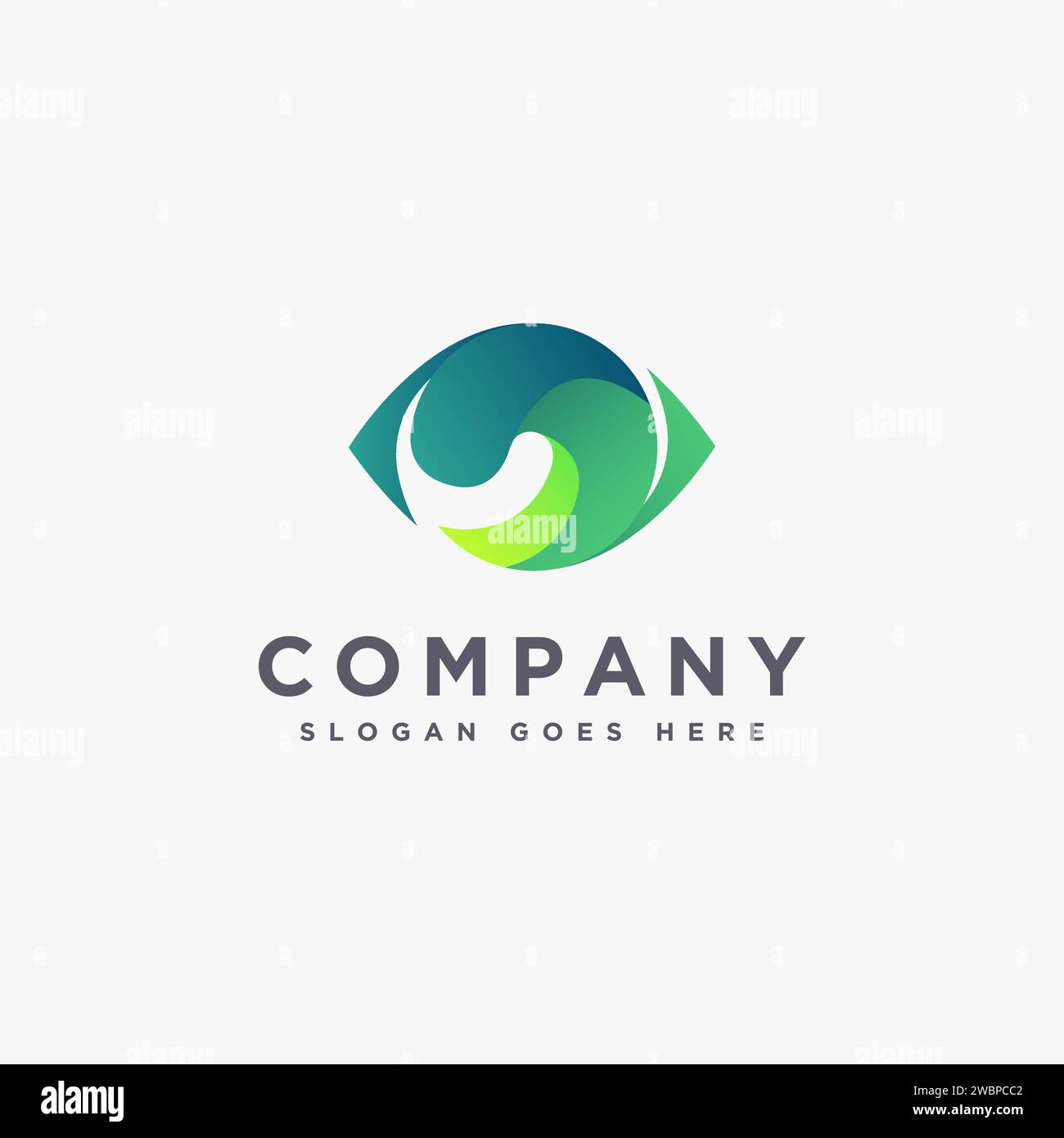 Abstract colorful eye care, eye vision logo icon vector on white ...