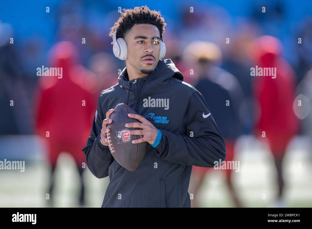 Charlotte, NC USA: Carolina Panthers quarterback Bryce Young (9) gets ...