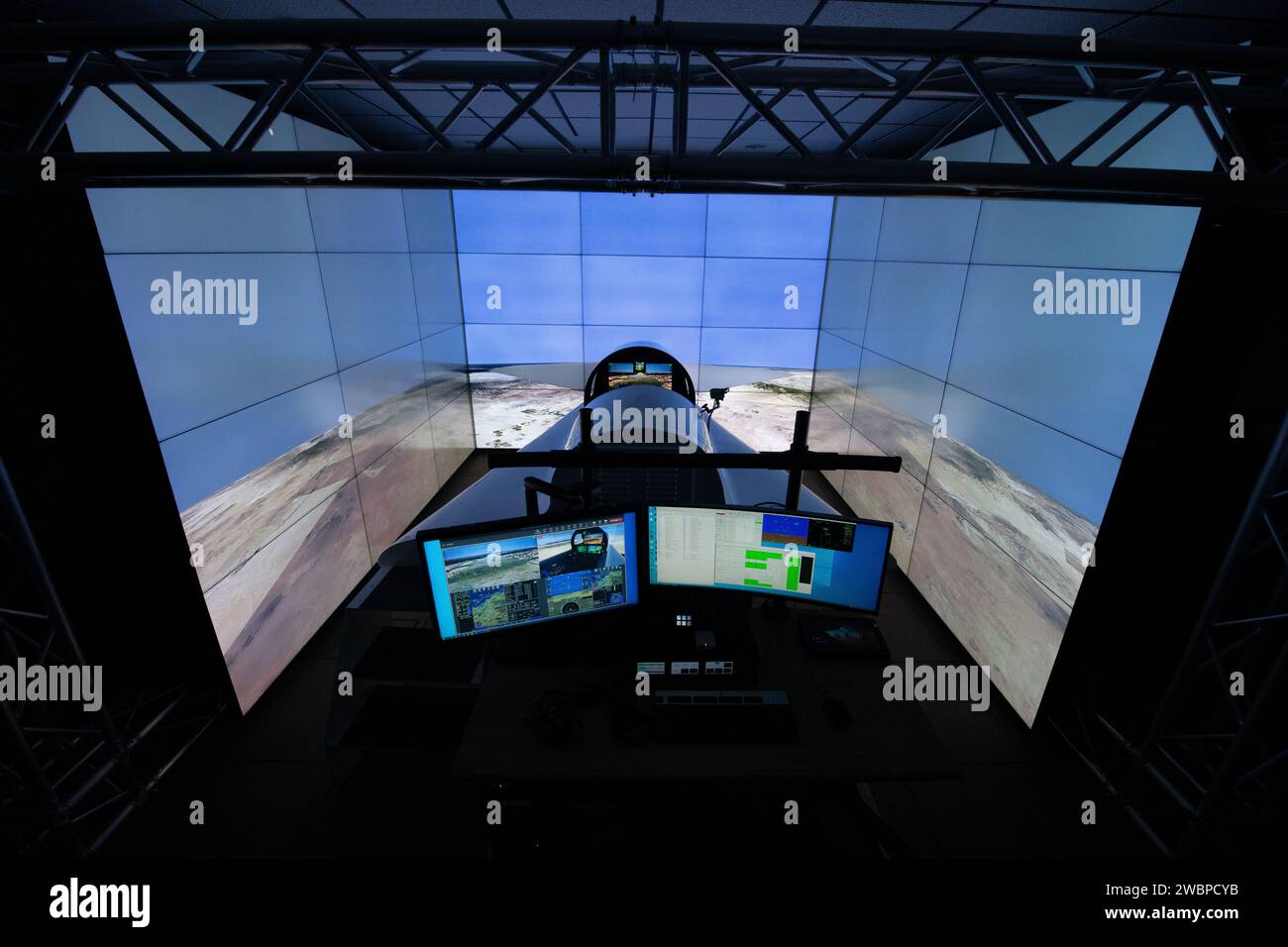 The X-59 simulator at NASA's Armstrong Flight Research Center in ...