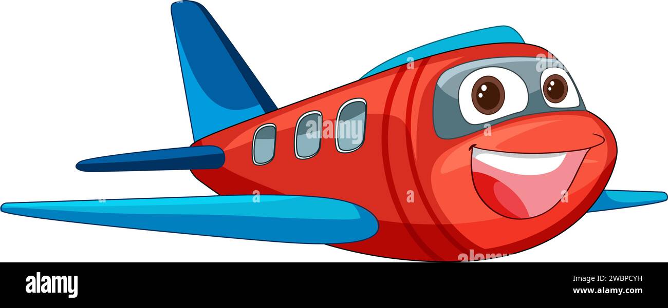 Colorful, smiling airplane character with eyes Stock Vector Image & Art ...