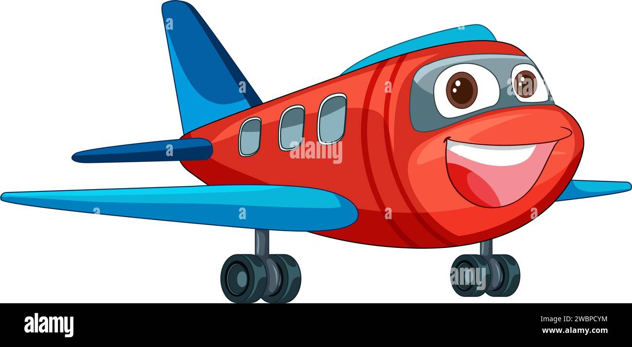 Colorful, smiling airplane character with eyes Stock Vector Image & Art ...