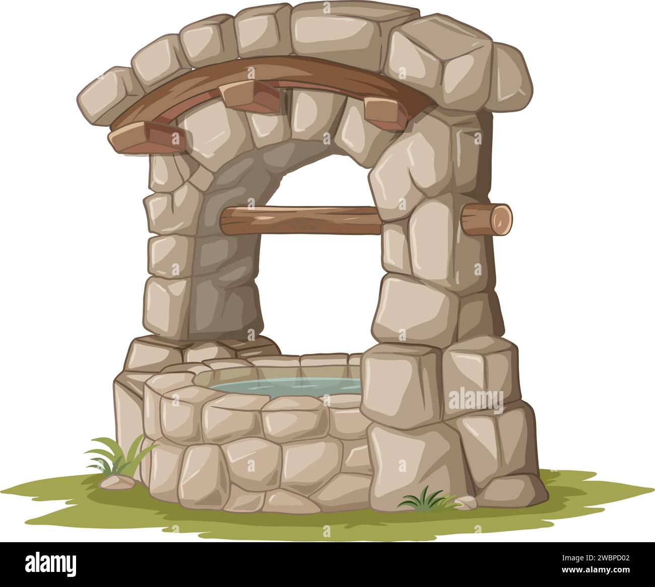 Cartoon stone well hi-res stock photography and images - Alamy