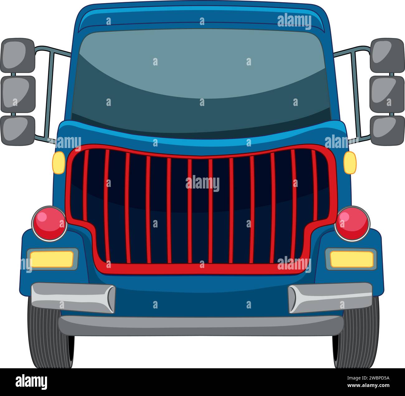 Front view of a stylized vector semi truck Stock Vector Image & Art - Alamy