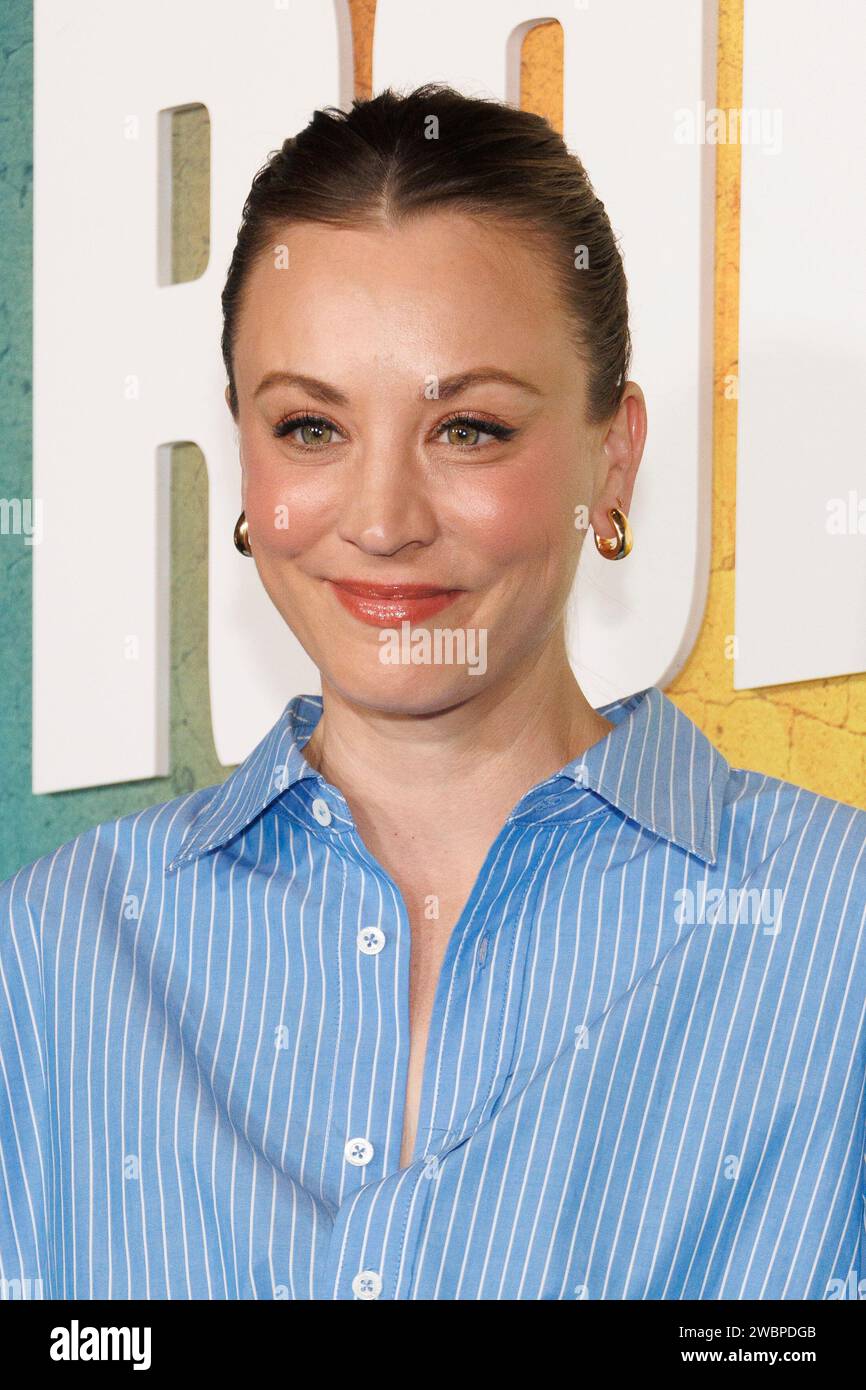 Kaley Cuoco arrives at the premiere of "Role Play" on Thursday, Jan. 11 ...