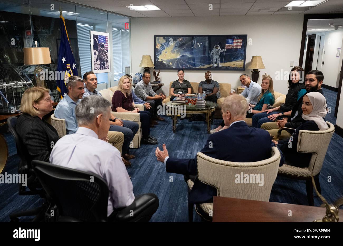 NASA Deputy Administrator Pam Melroy, left, Bob Cabana, NASA associate ...