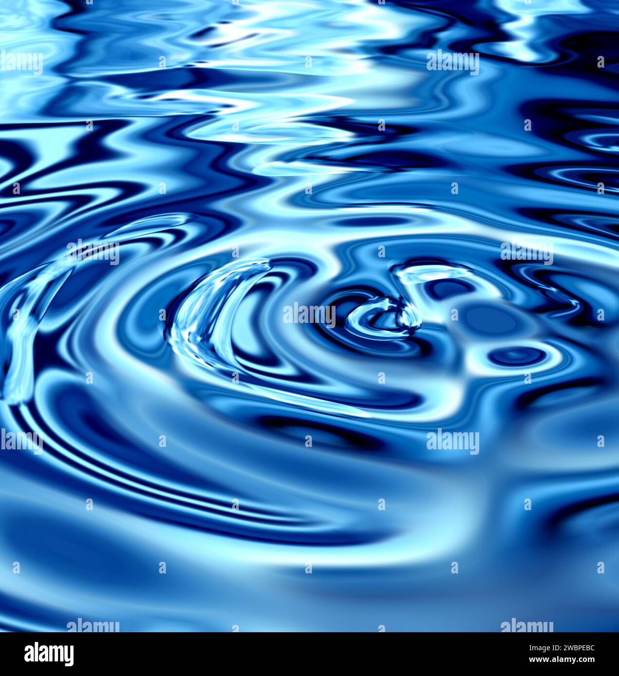 Waves, ripple and blue with water pattern with mockup for 3d, digital ...