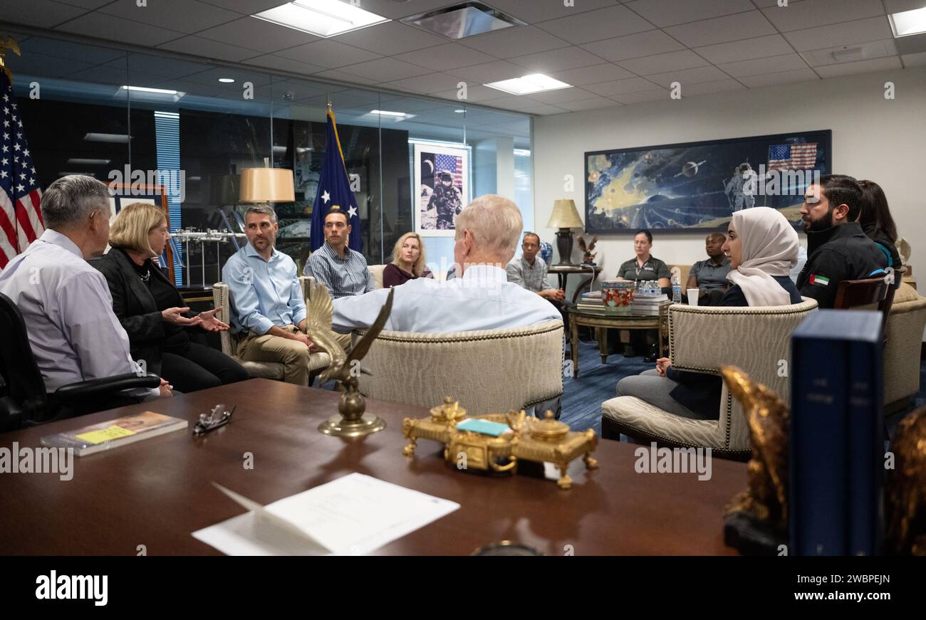 NASA Deputy Administrator Pam Melroy, second from left, Bob Cabana ...