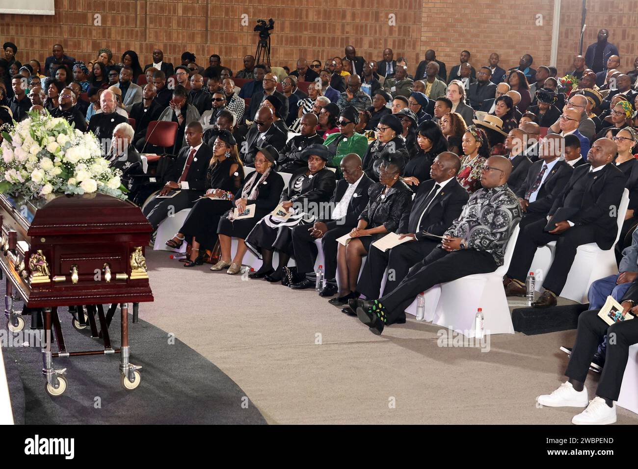 January 10 2024. President Cyril Ramaphosa flanked by Peter Magubane's ...