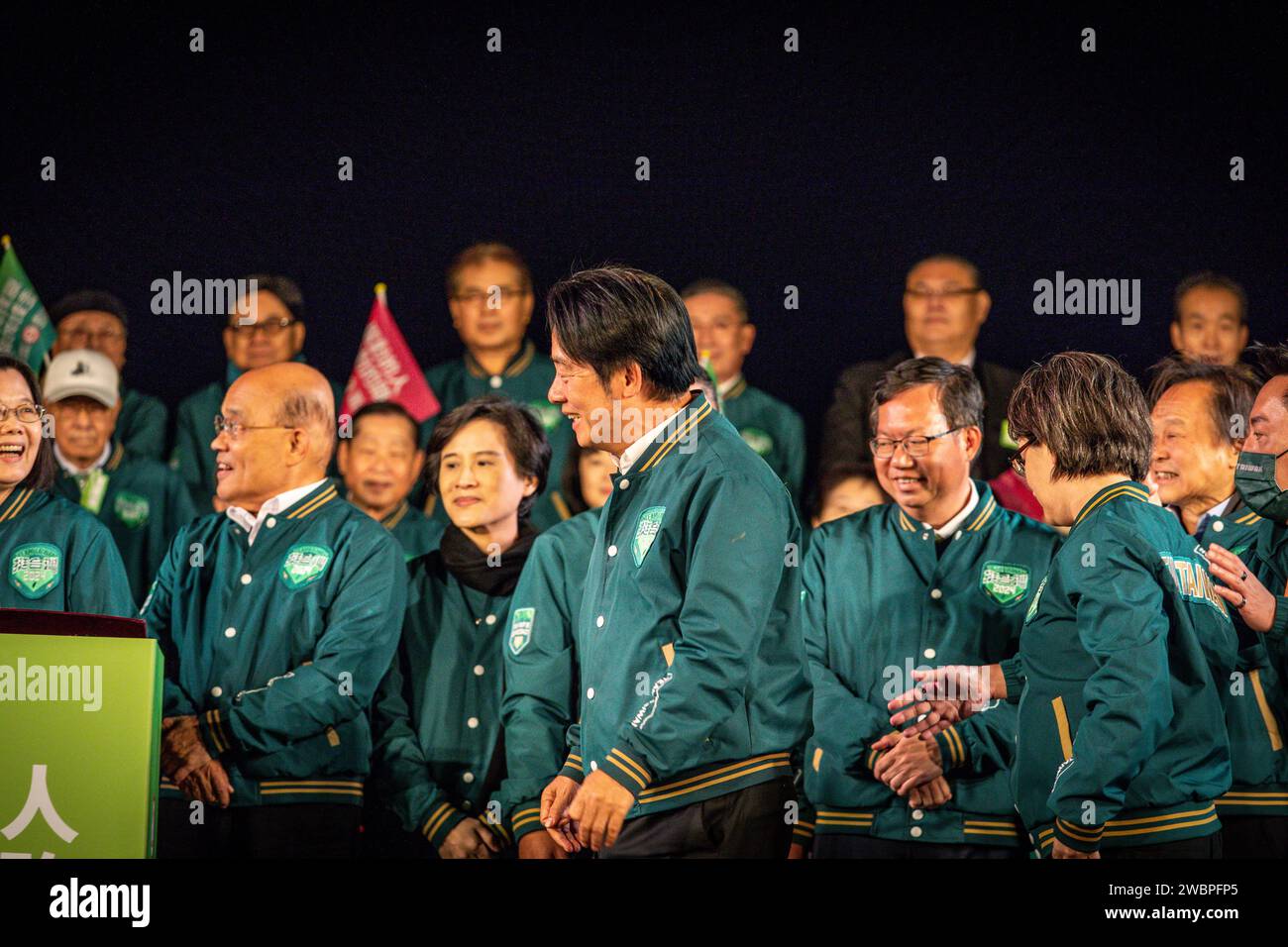 Taiwan, Jan 11, 2024. President candidate and vice-president candidate ...
