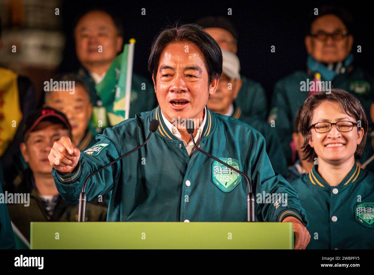 Taiwan, Jan 11, 2024. TPP president candidate Lai Ching-te was giving ...