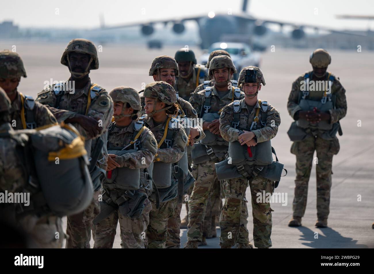 U.S. Army Soldiers, assigned to the 165th Quartermaster Brigade Aerial ...