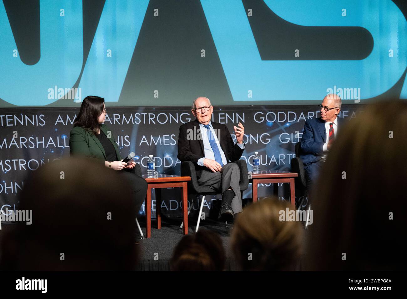 From left to right, moderator and Washington Post design reporter ...