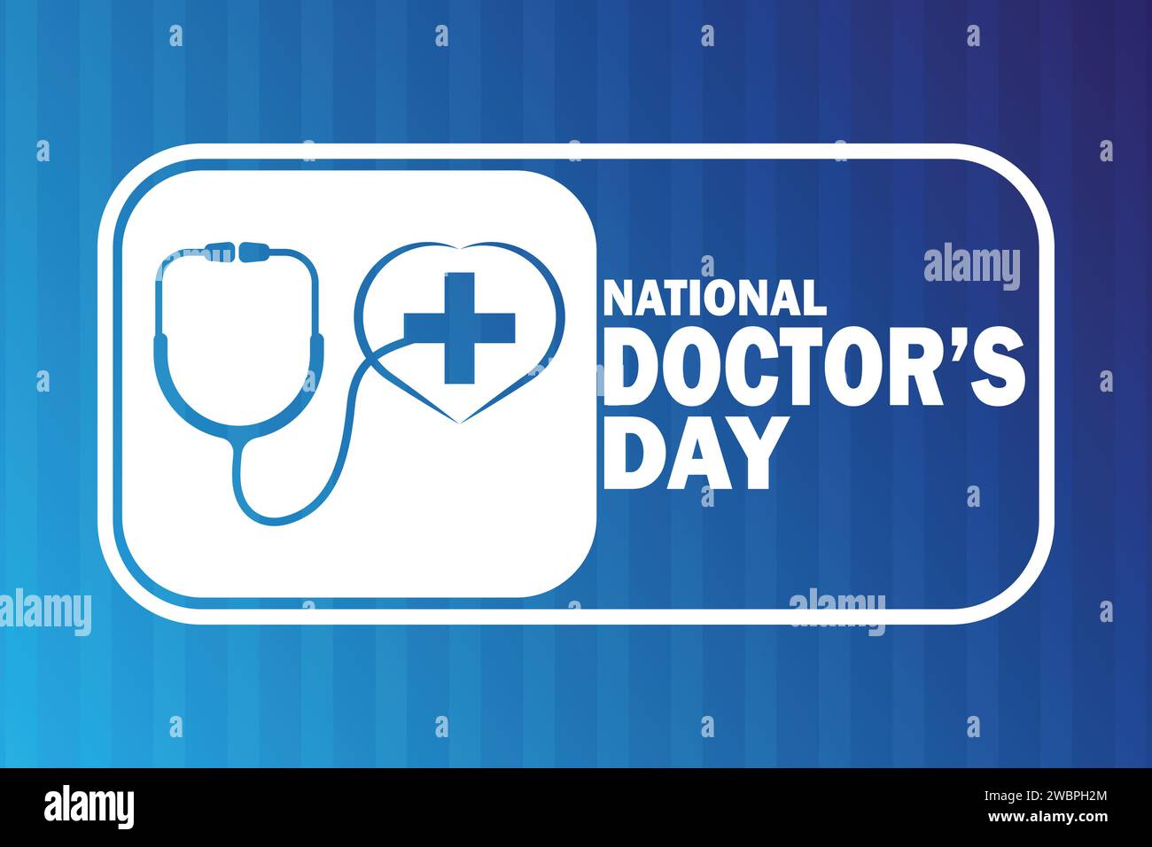 National Doctor's Day typography poster with stethoscope vector ...