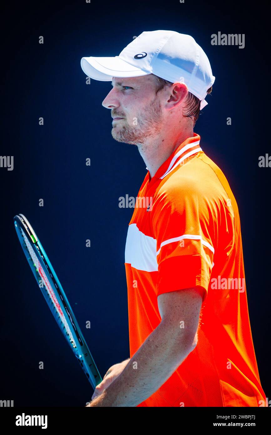 Melbourne, Australia. 12th Jan, 2024. Belgian David Goffin pictured in ...