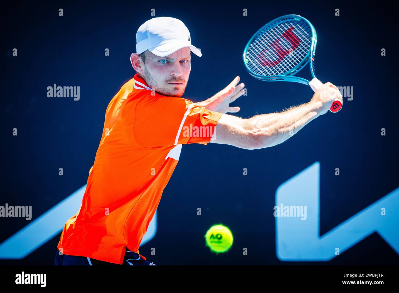 Melbourne, Australia. 12th Jan, 2024. Belgian David Goffin pictured in ...