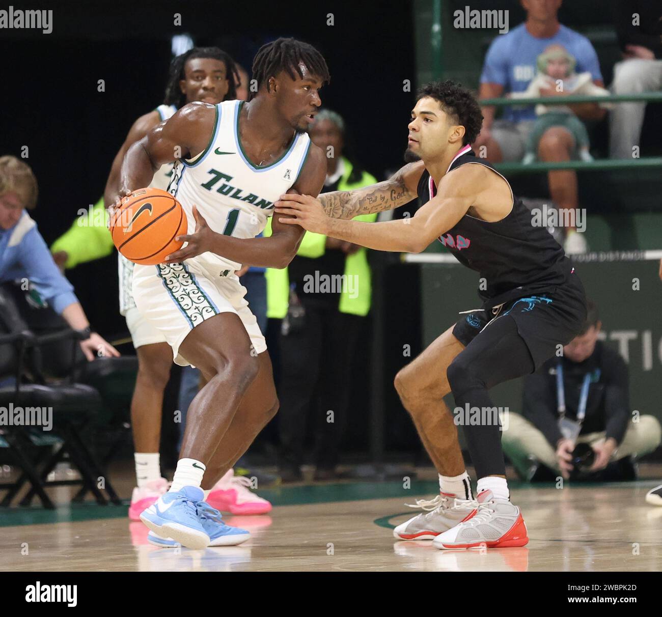 New Orleans, USA. 11th Jan, 2024. Tulane Green Wave guard Sion James (1 ...