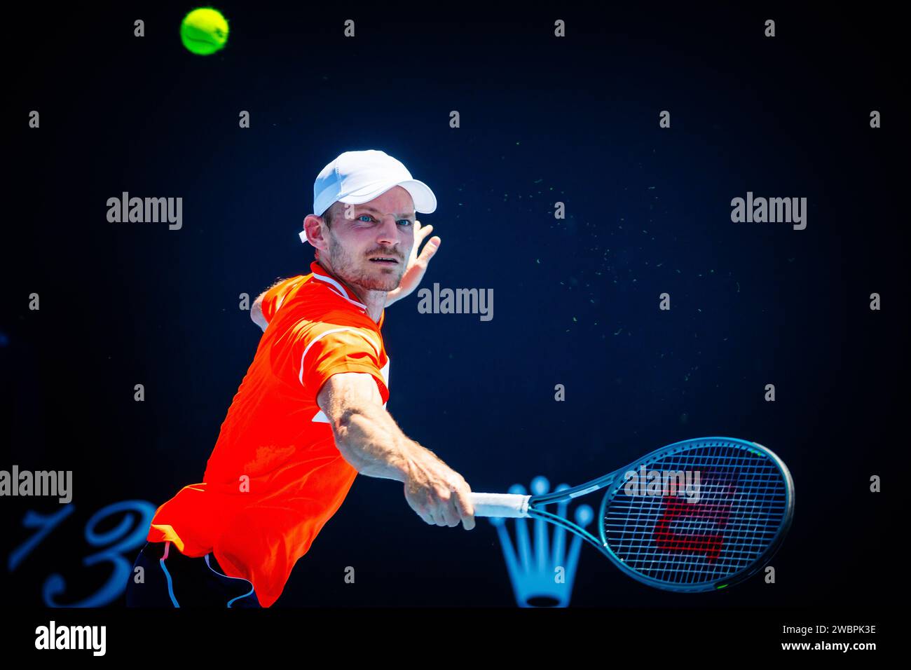 Melbourne, Australia. 12th Jan, 2024. Belgian David Goffin pictured in ...