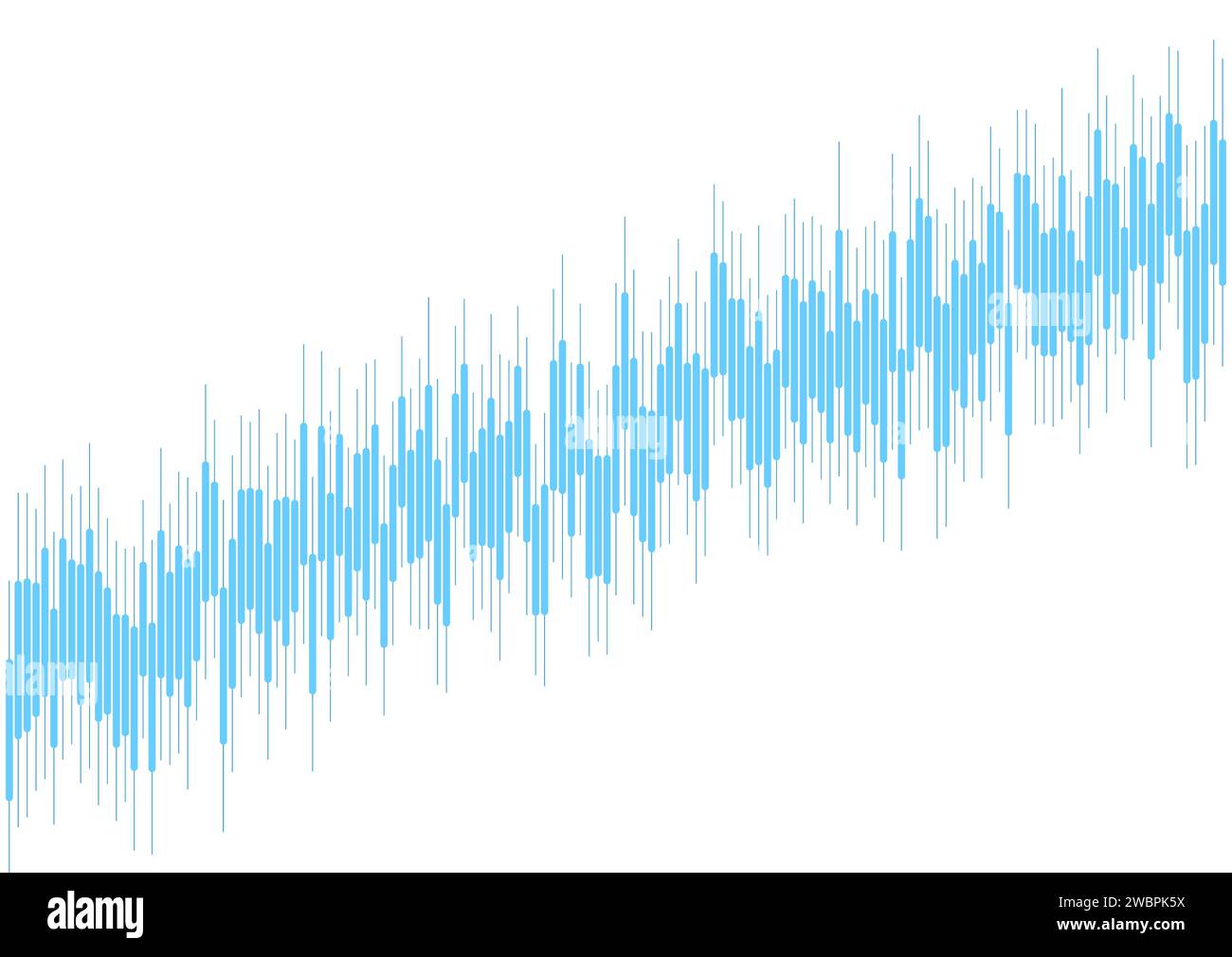 Abstract blue growing financial linear graph chart background. Vector ...