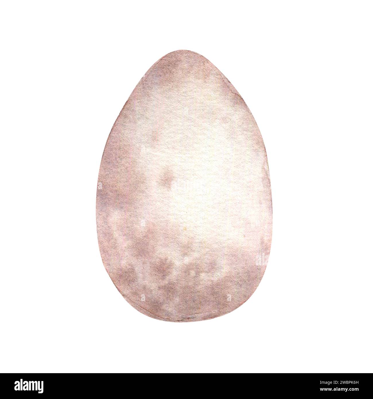 Easter egg watercolor illustration isolated on white background. Pink ...
