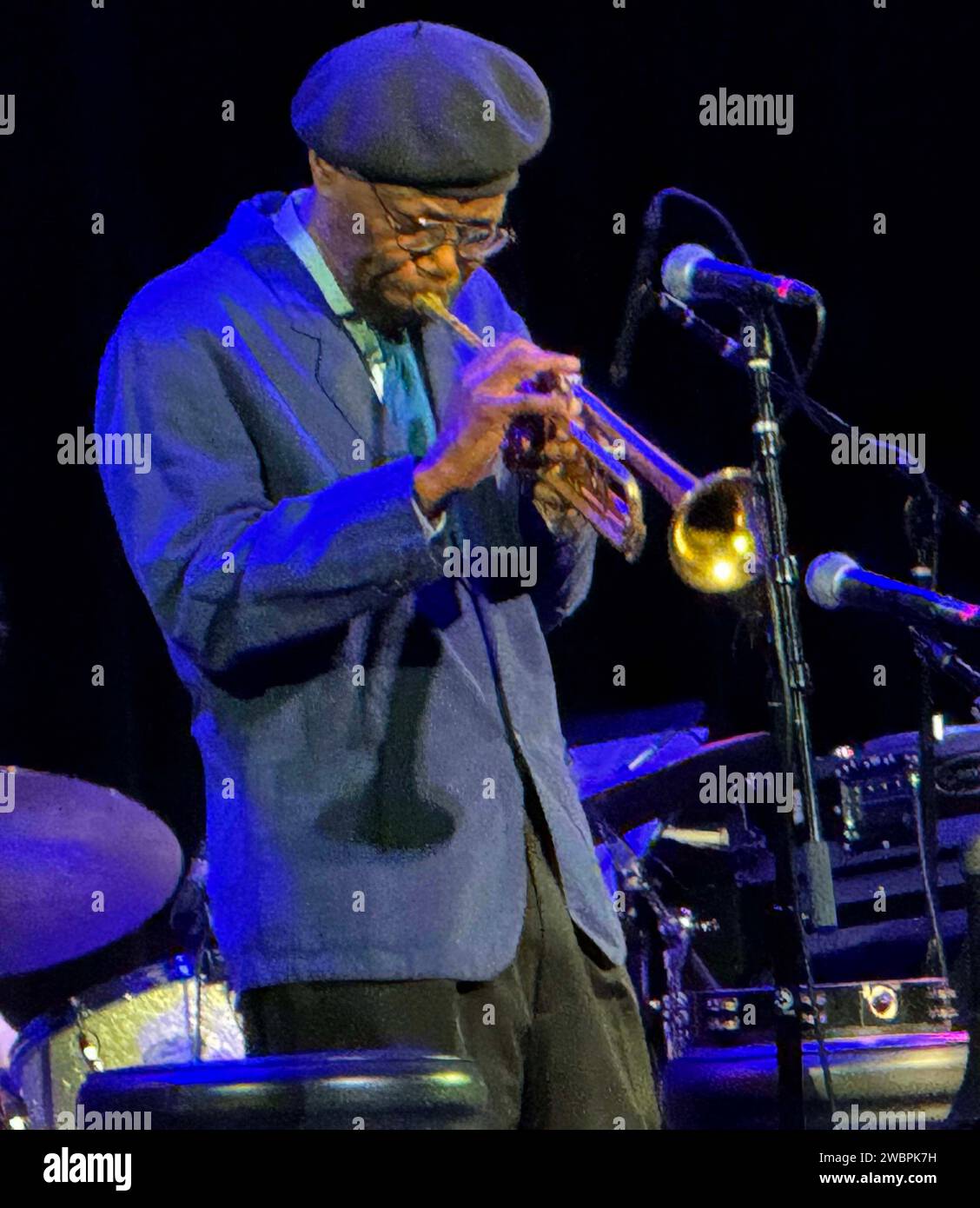 January 11, 2024, New York, New York, USA: Special guest trumpet player ...