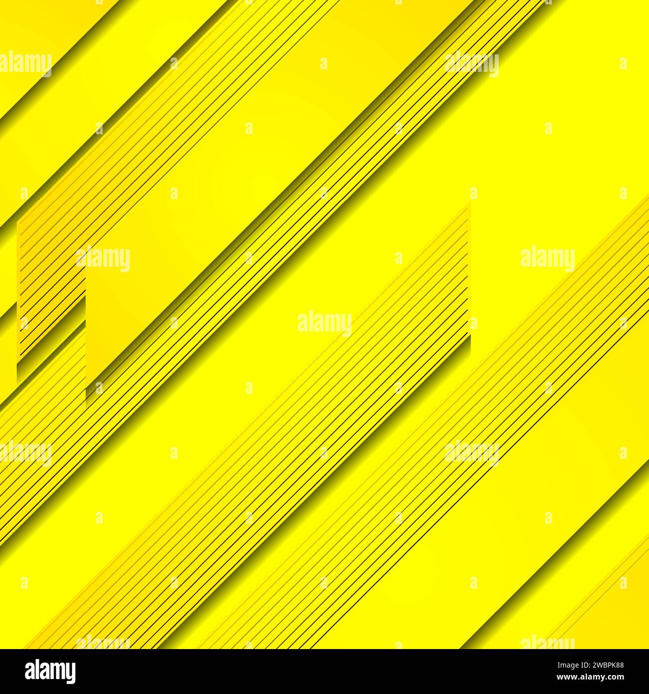 Yellow stripes and black lines abstract geometric background. Vector ...