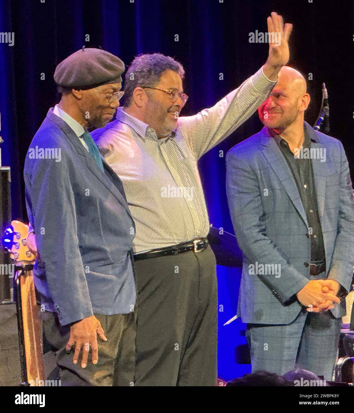 January 11, 2024, New York, New York, USA: Special guests trumpet ...