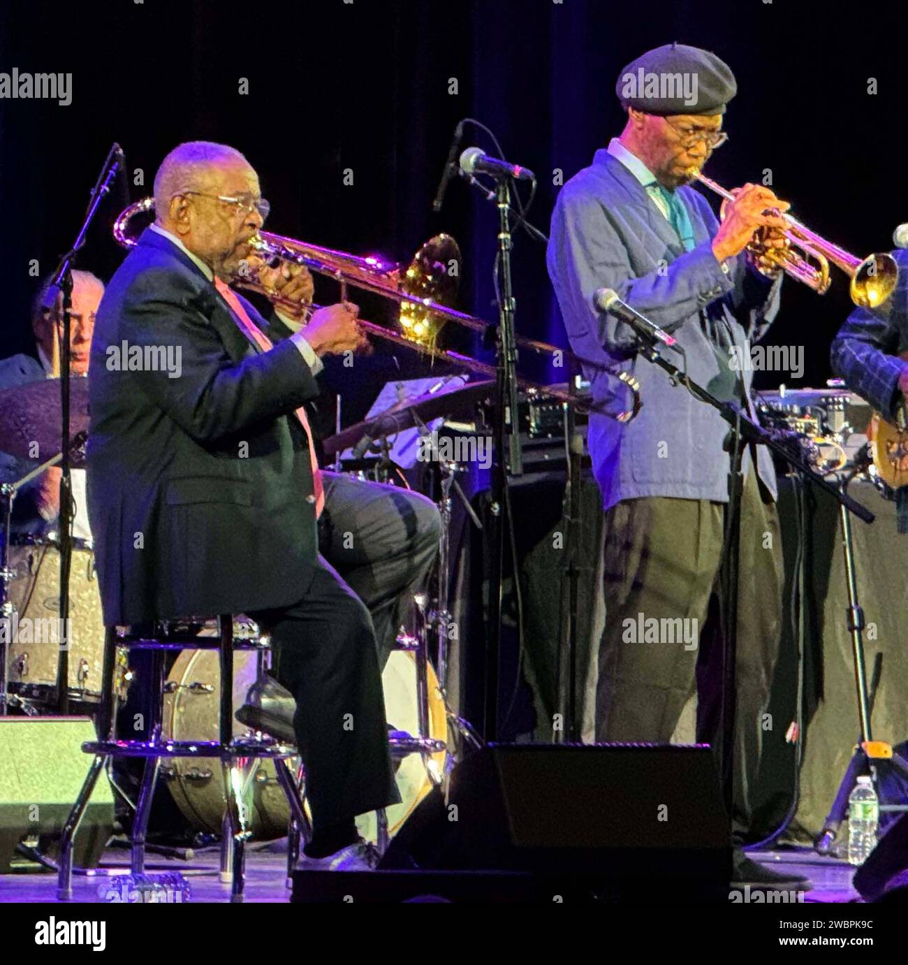 January 11, 2024, New York, New York, USA: Special guest trombonist ...