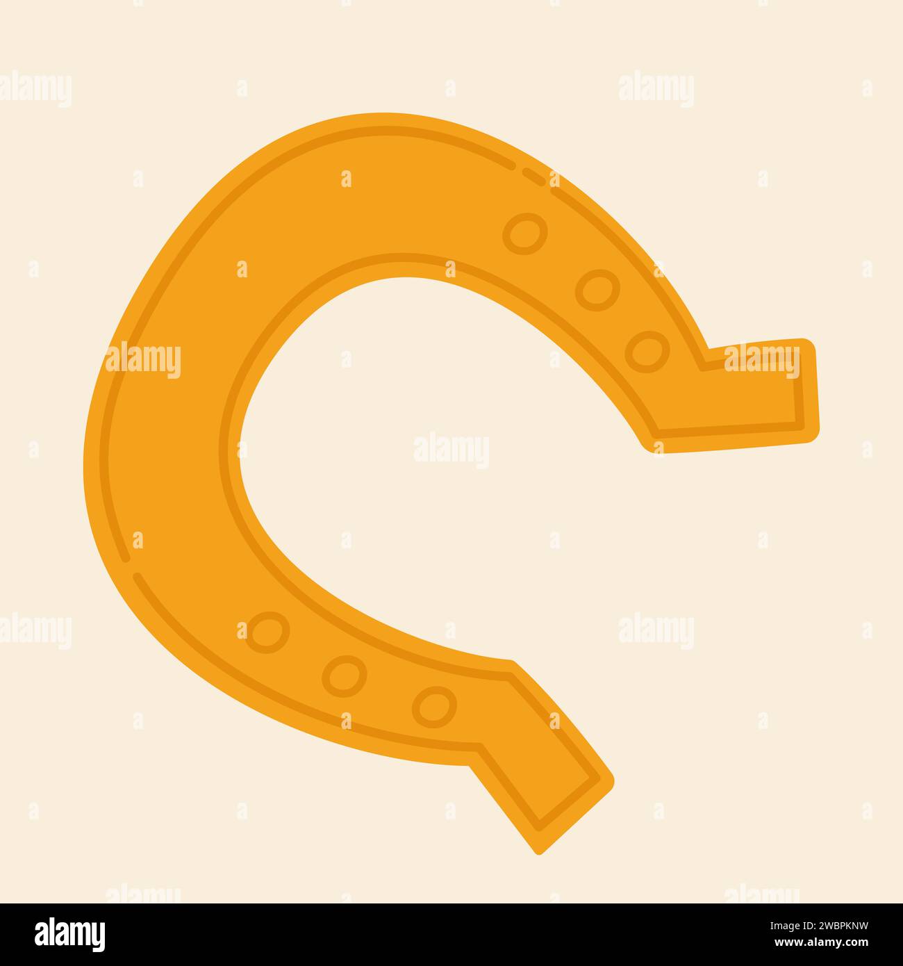 Golden horseshoe on white background. St. Patrick's day element for ...