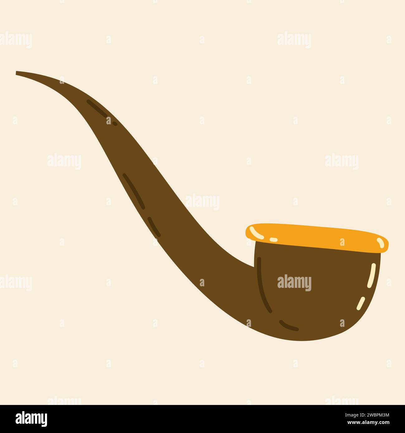 Leprechaun pipe for smoking. Element for St. Patrick's Day. Flat style ...