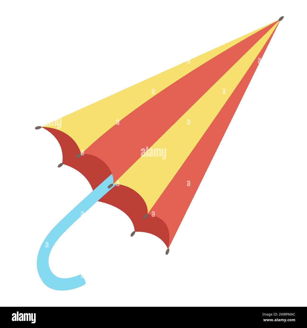 Vector illustration of a bright colorful umbrella in a flat style ...