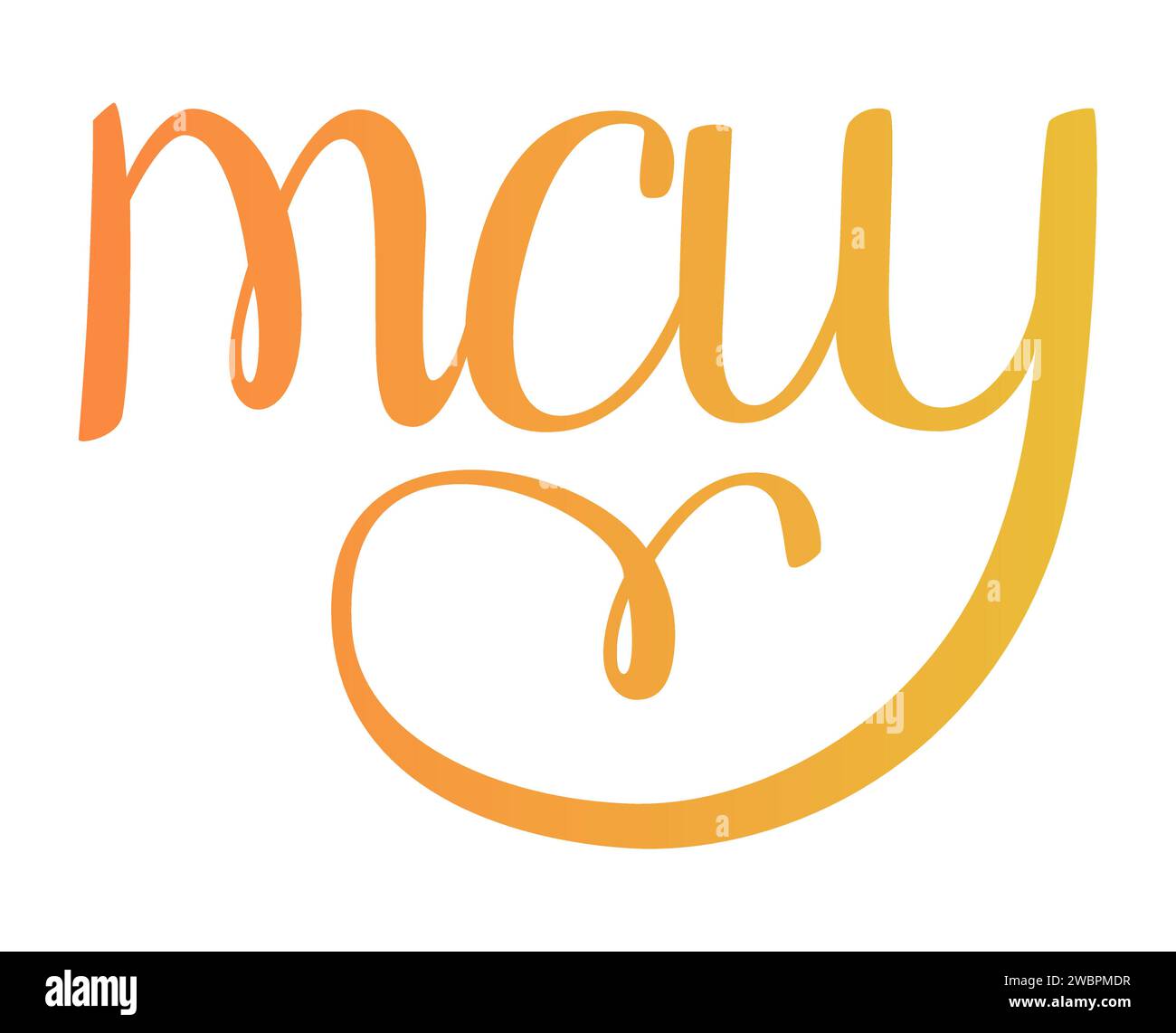 Spring month may. Spring month lettering. Calligraphic season ...