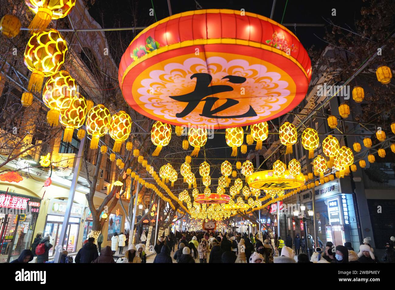Harbin, China's Heilongjiang Province. 11th Jan, 2024. Tourists are ...