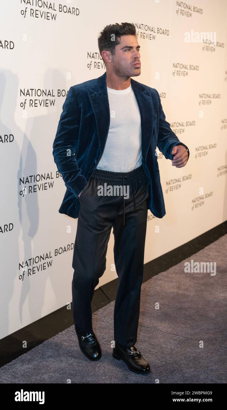 New York, USA. 11th Jan, 2024. Zac Efron attends 2024 National Board of ...