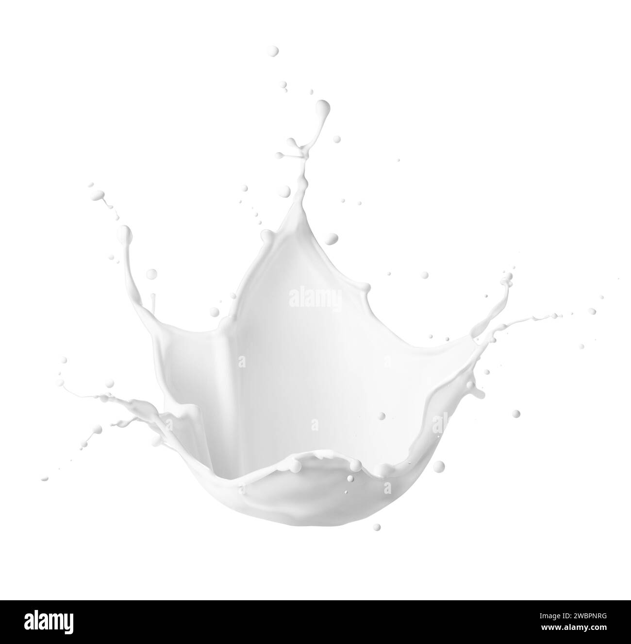 Close up of milk splash isolated on white background Stock Photo - Alamy