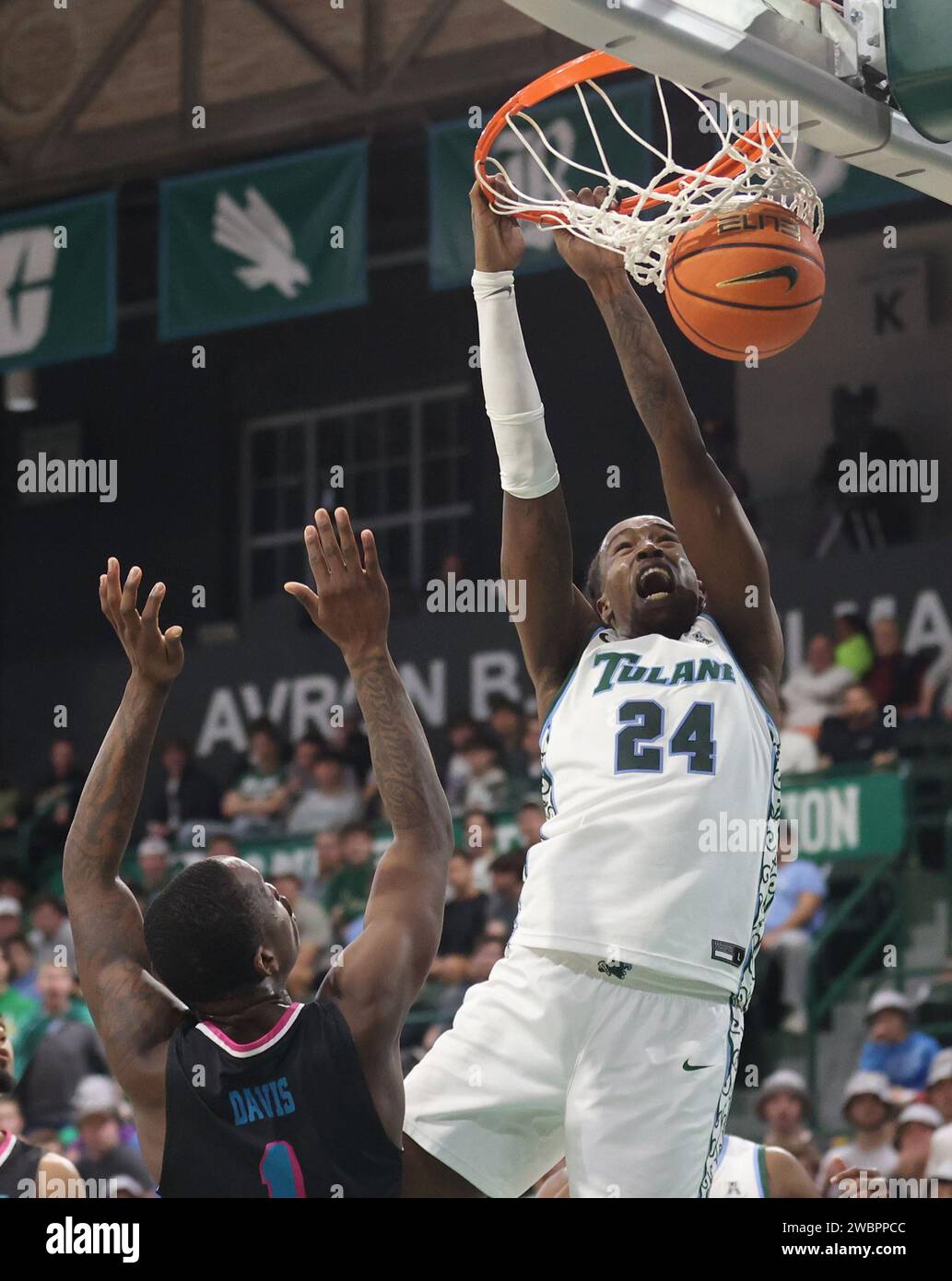 New Orleans, USA. 11th Jan, 2024. Tulane Green Wave forward Kevin Cross ...