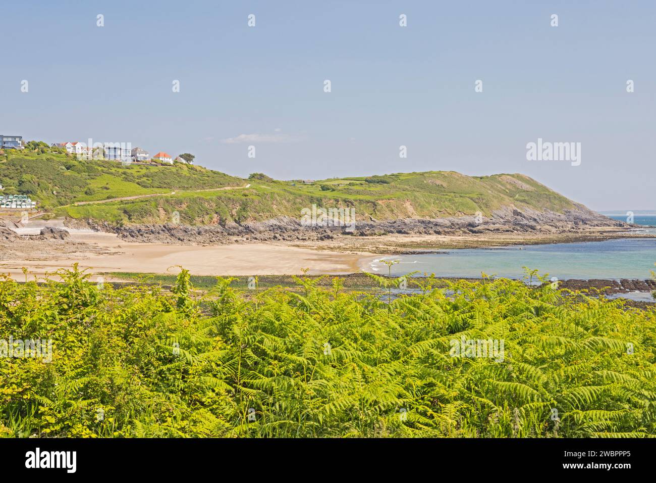 Rotherslade Bay, Gower Peninsula, Swansea, South Wales, UK Stock Photo ...