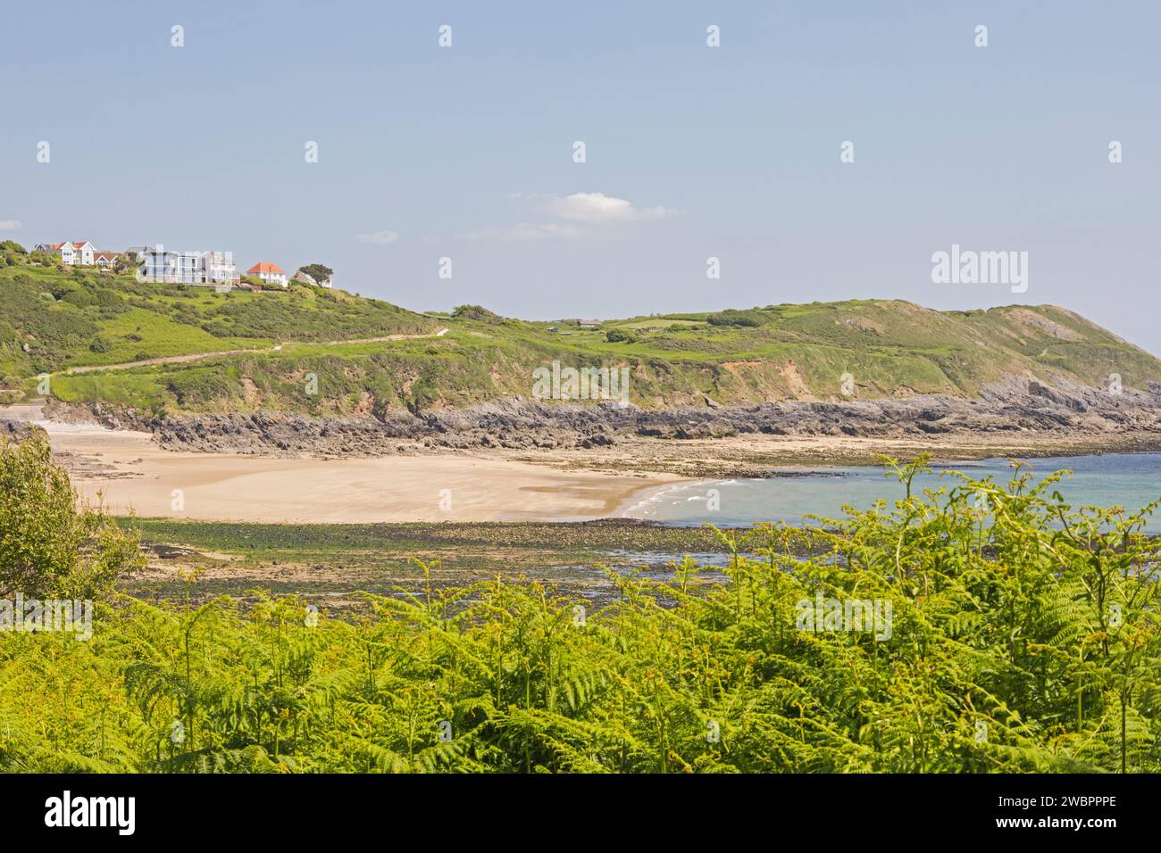 Rotherslade Bay, Gower Peninsula, Swansea, South Wales, UK Stock Photo ...