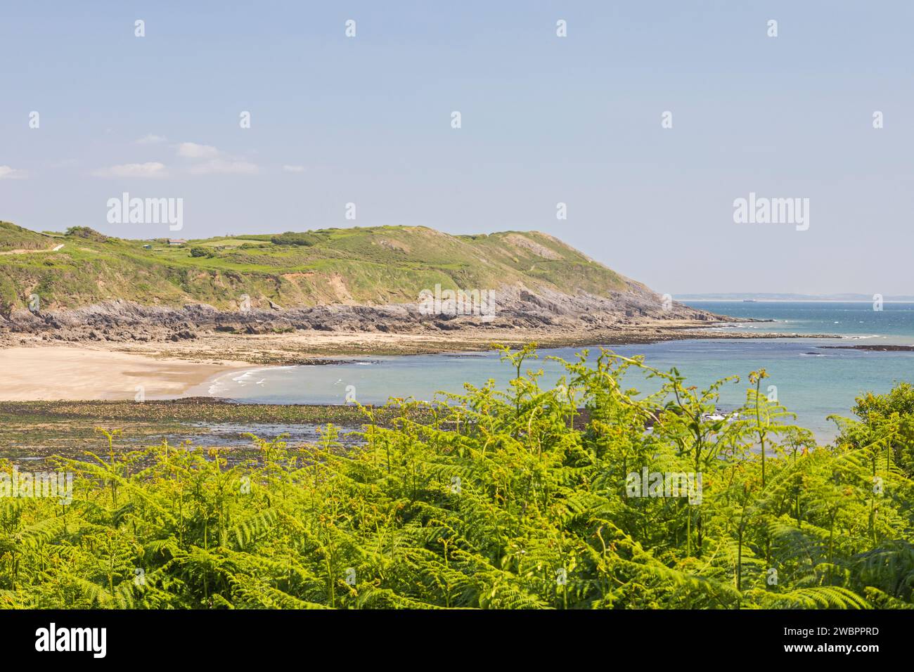 Rotherslade Bay, Gower Peninsula, Swansea, South Wales, UK Stock Photo ...