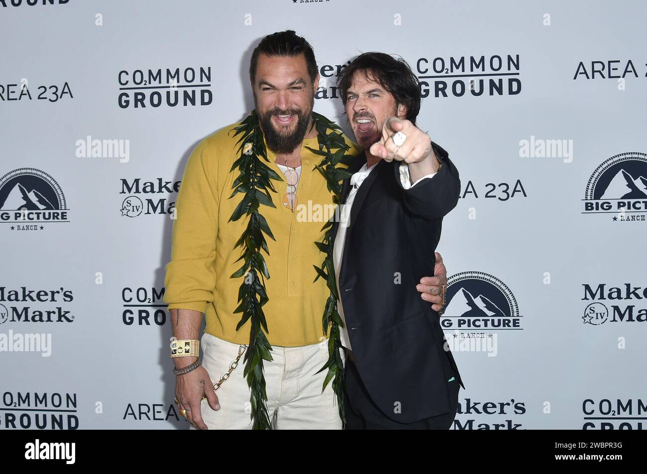 Jason Momoa, left, and Ian Somerhalder arrive at the premiere of ...