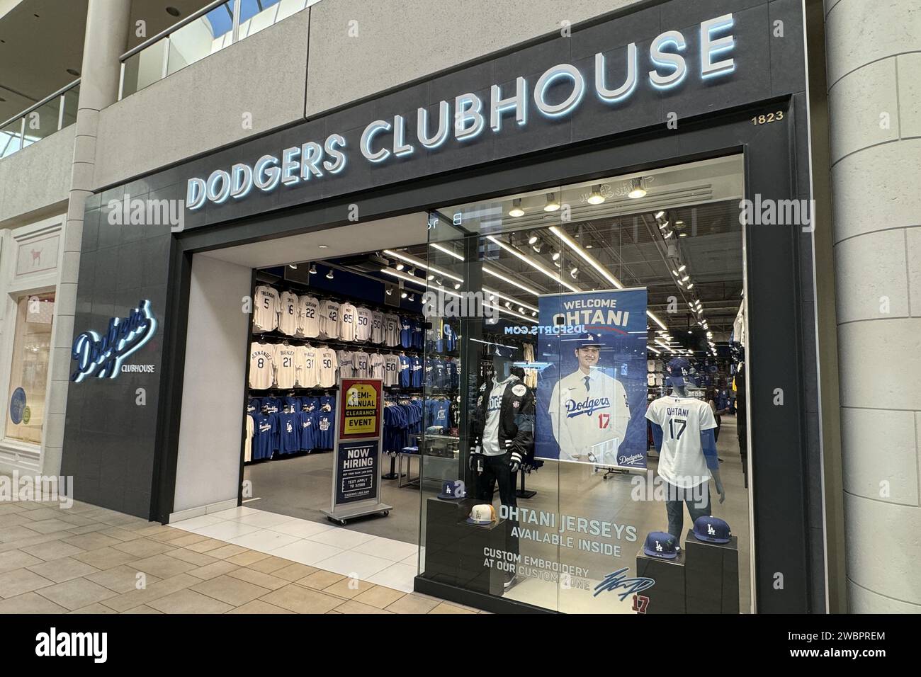 A Welcome sign featuring image of Los Angeles Dodgers player Shohei ...