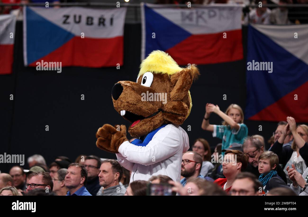 Maskottchen MUNICH, GERMANY - JANUARY 13: Men's EHF Euro 2024 ...