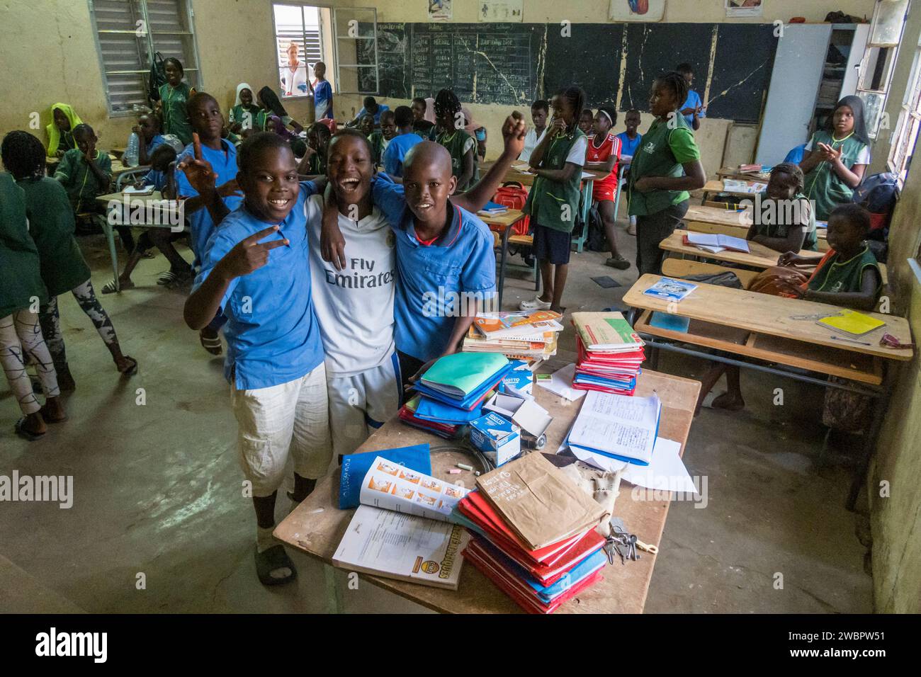 West Africa, Senegal, River Senegal. Tourist cruise ship Bou el Mogdad ...