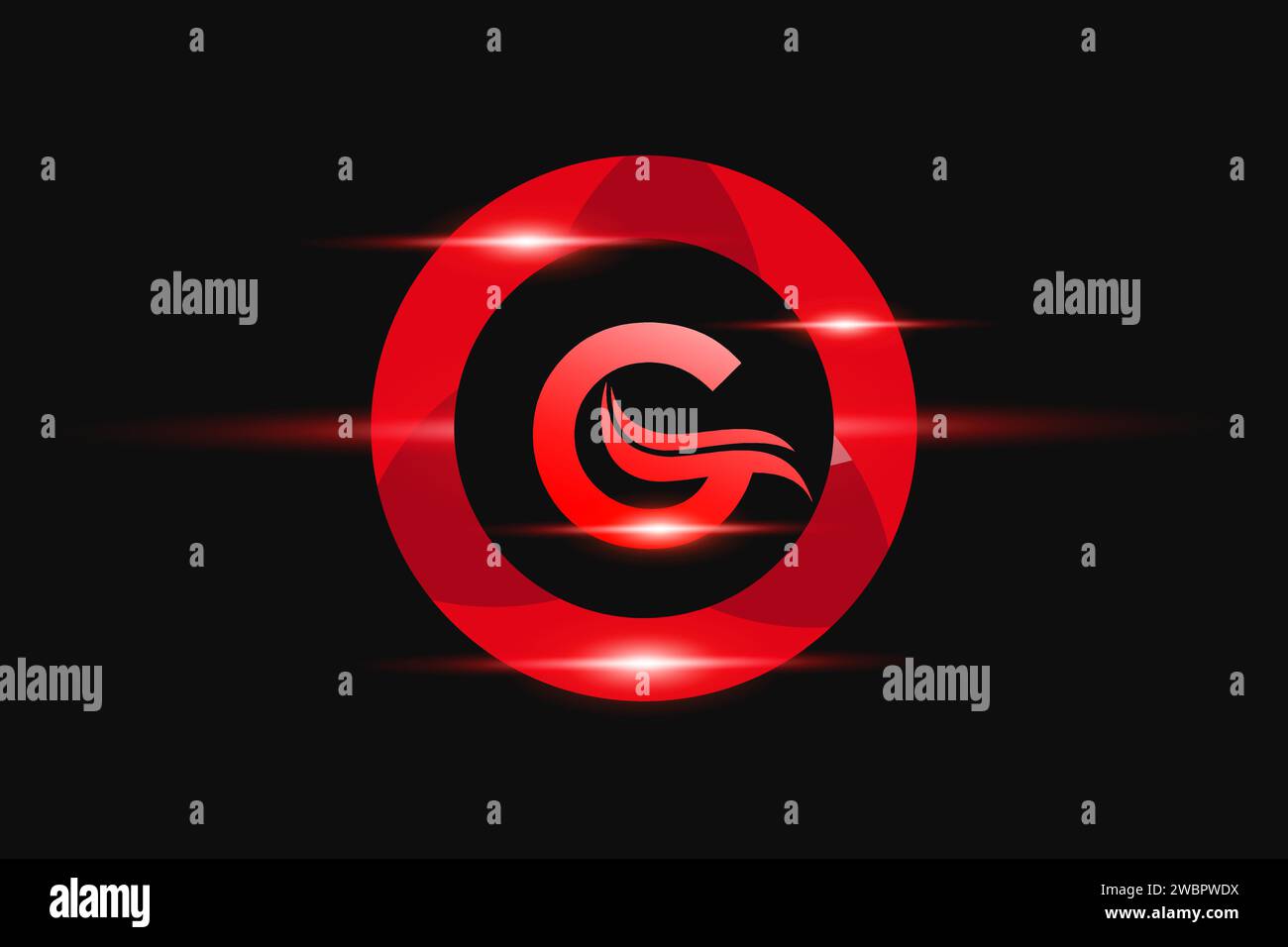 G Red logo Design. Vector logo design for business Stock Vector Image ...