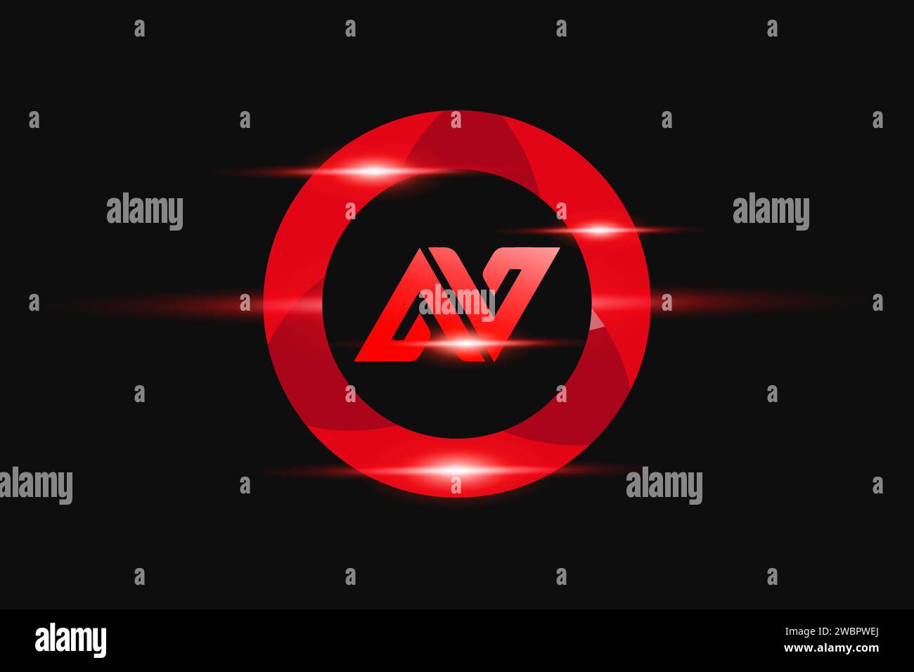 AV Red logo Design. Vector logo design for business Stock Vector Image ...