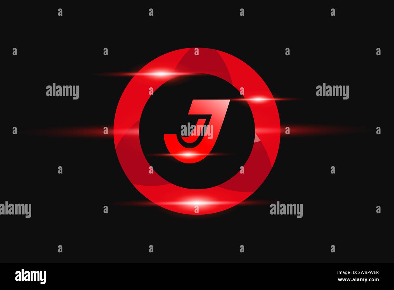 J Red logo Design. Vector logo design for business Stock Vector Image ...