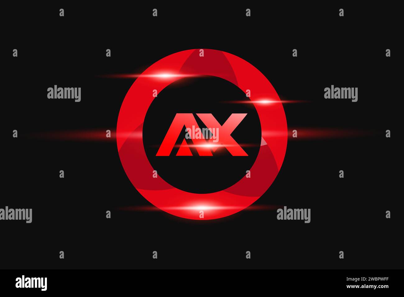 AX Red logo Design. Vector logo design for business Stock Vector Image ...