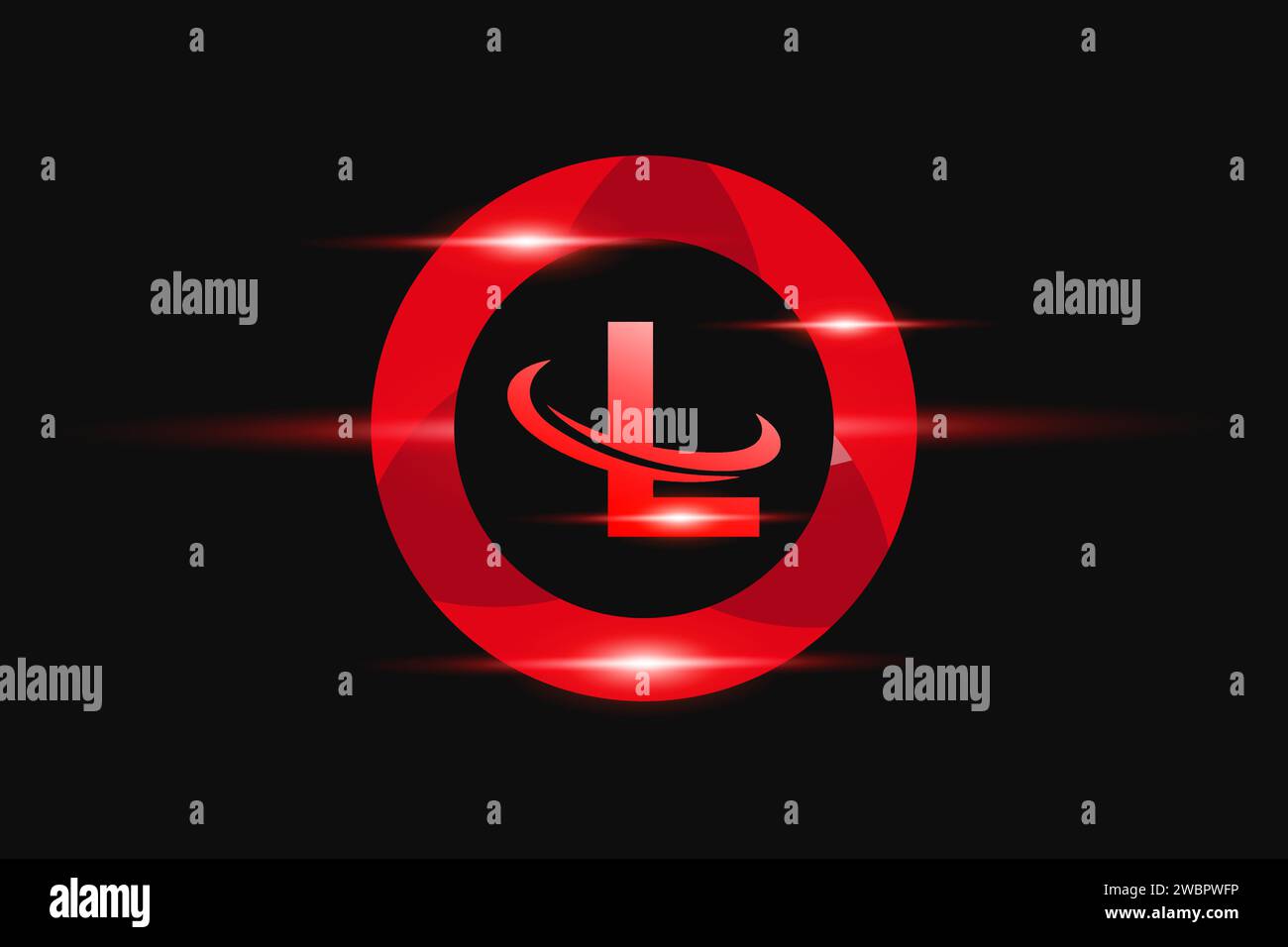 L Red logo Design. Vector logo design for business Stock Vector Image ...