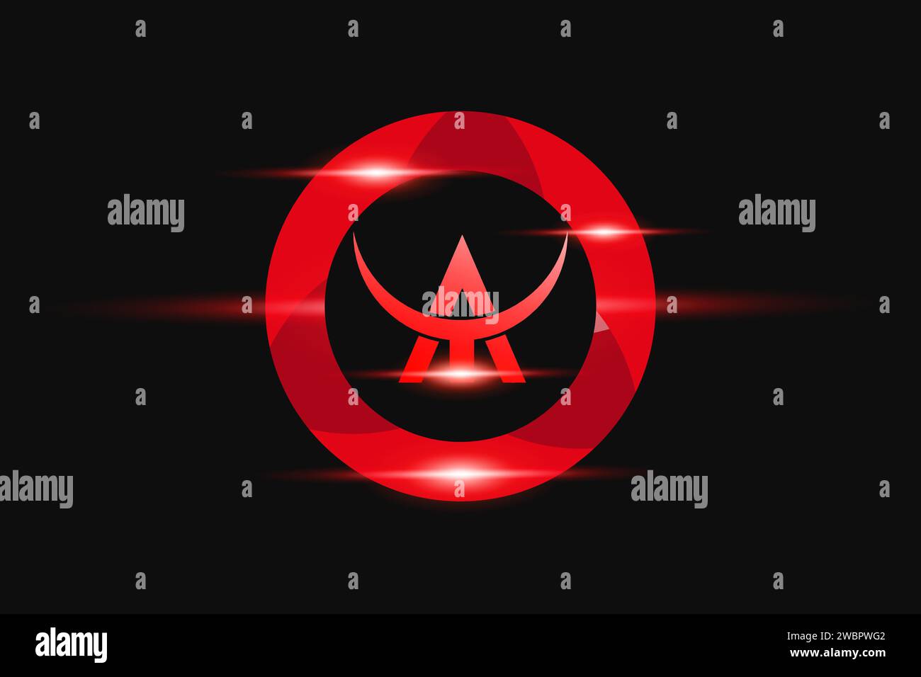 AT Red logo Design. Vector logo design for business Stock Vector Image ...